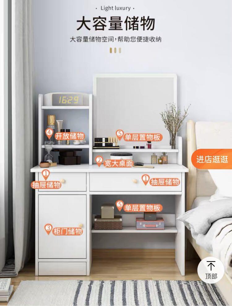 Assembled 80cm Dark Grey Dressing Table with LED mirror & stool ...