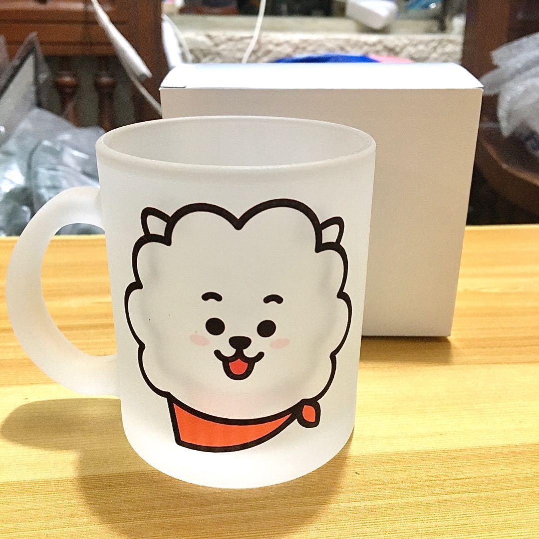 RJ BT21 Collection Coffee Frosted Mug Collection Design BTS Jin ...