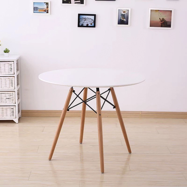 Round Dining Table 80cm Table *Wooden, Furniture & Home Living ...