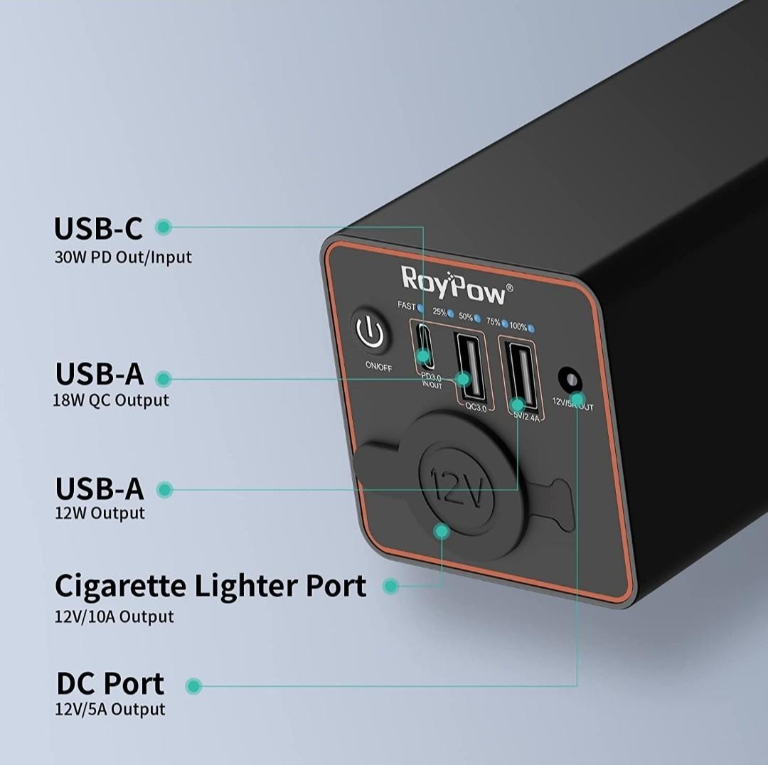 RoyPow C86 High Capacity Portable Power Station, Computers & Tech, Parts & Accessories, Chargers ...