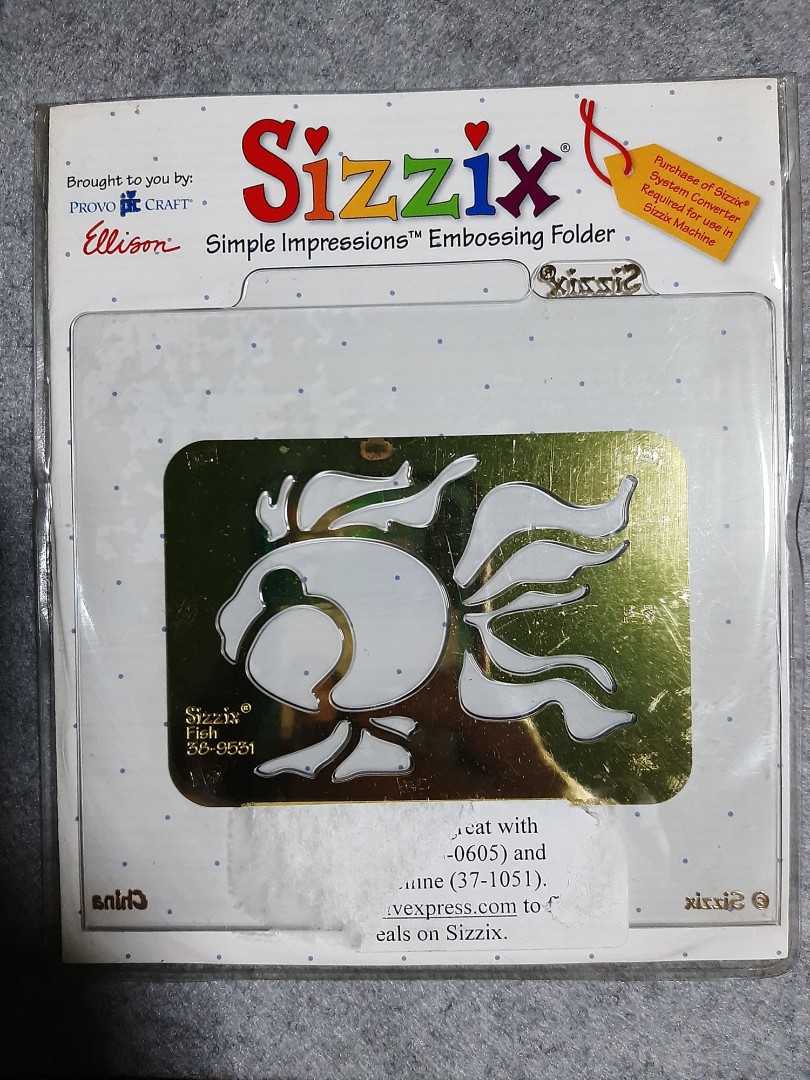 SIZZIX Simple Impressions Embossing Folder - Fish, Hobbies & Toys ...