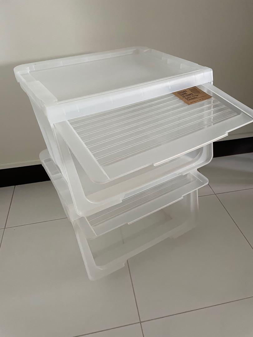 Stackable Sliding Lid Storage Boxes, Furniture & Home Living, Home ...