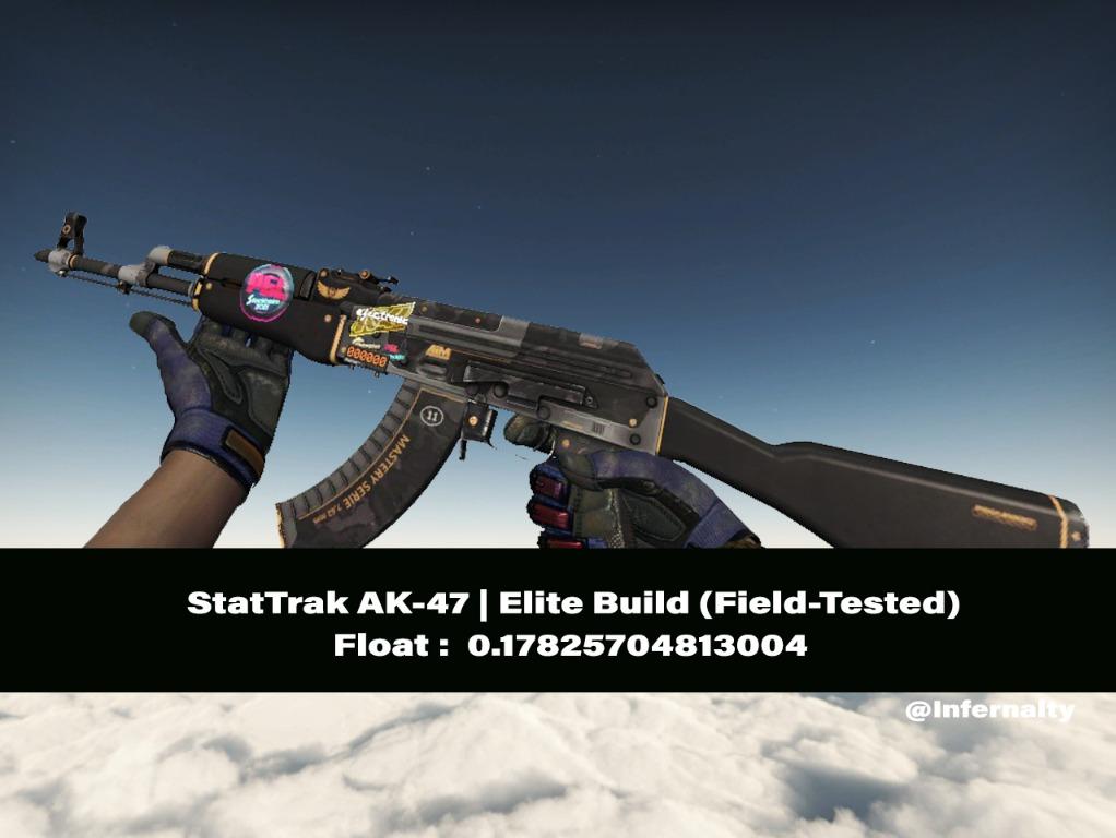 StatTrak AK-47 Elite Build FT CSGO SKINS KNIVES, Video Gaming, Gaming ...