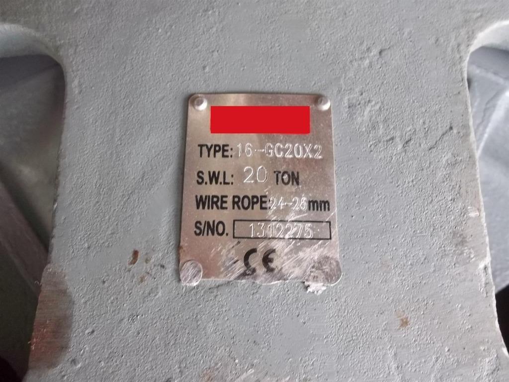 SWL 10T 20T Cast Steel Cargo Block Pulley Block with Swivel Oval Eye ...