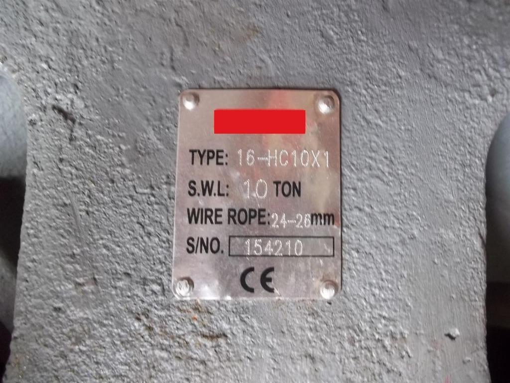 SWL 10T 20T Cast Steel Cargo Block Pulley Block with Swivel Oval Eye ...