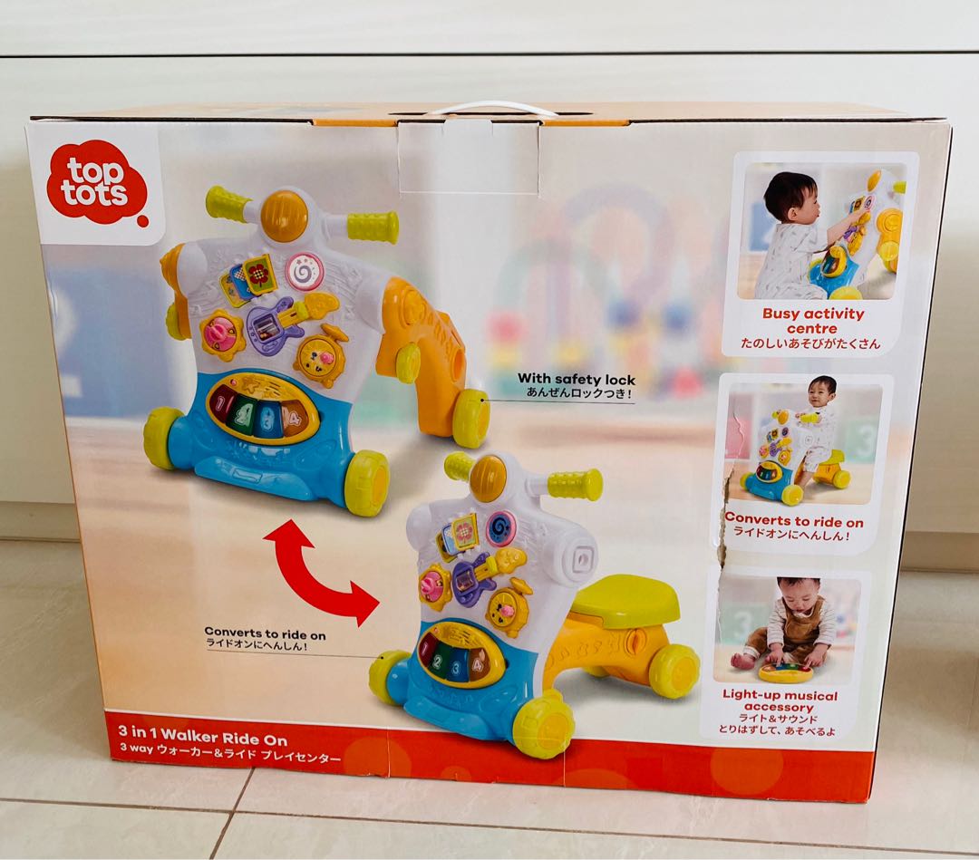 Top Tots 3 in 1 walker ride on, Babies & Kids, Infant Playtime on Carousell