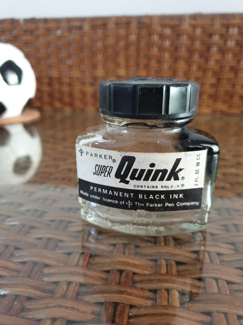 Vintage QUINK Ink Bottle 2 fl oz (59 cc), Hobbies & Toys, Memorabilia ...