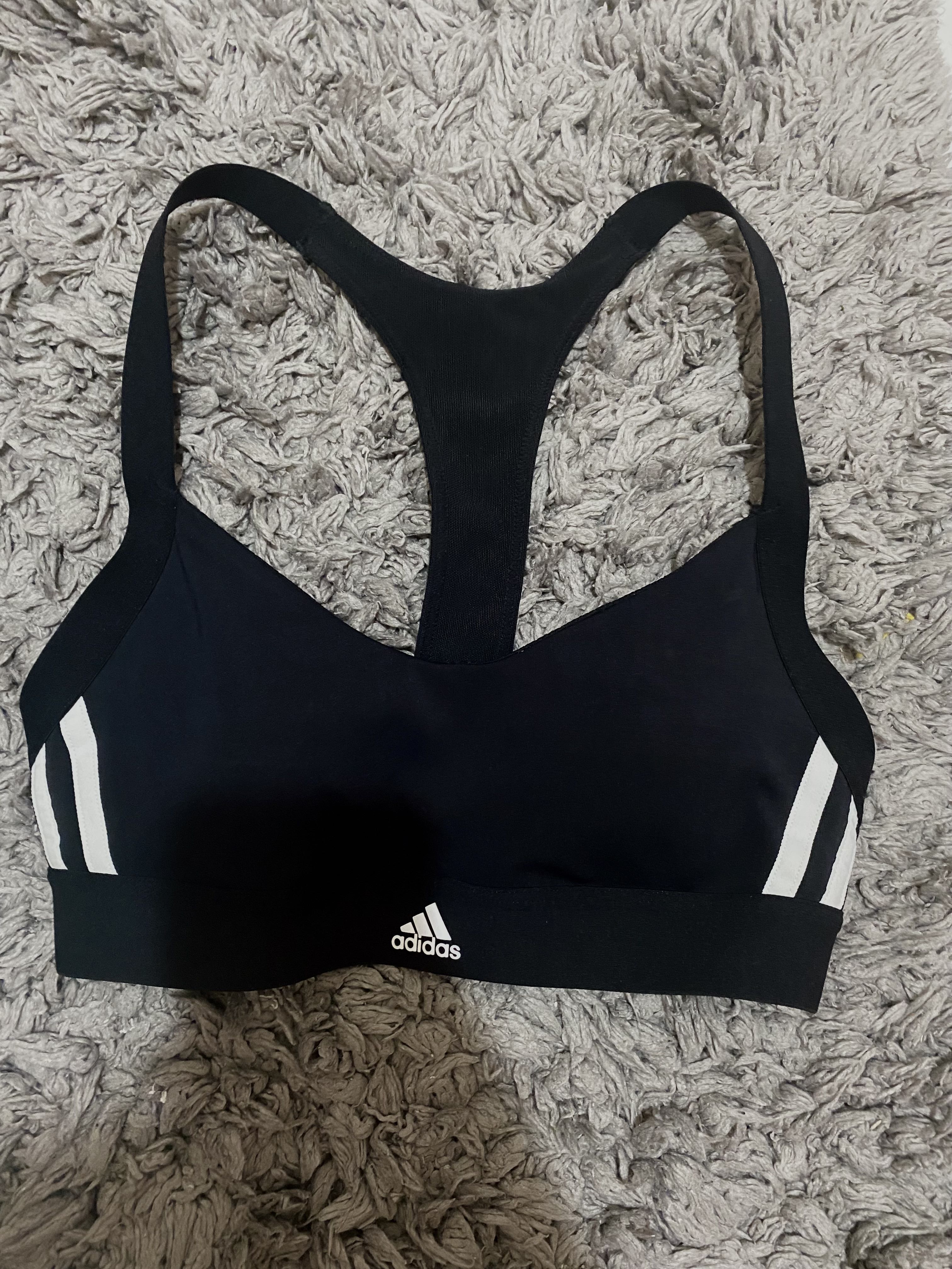 adidas all me 3 stripes sports bra, Women's Fashion, Activewear on ...