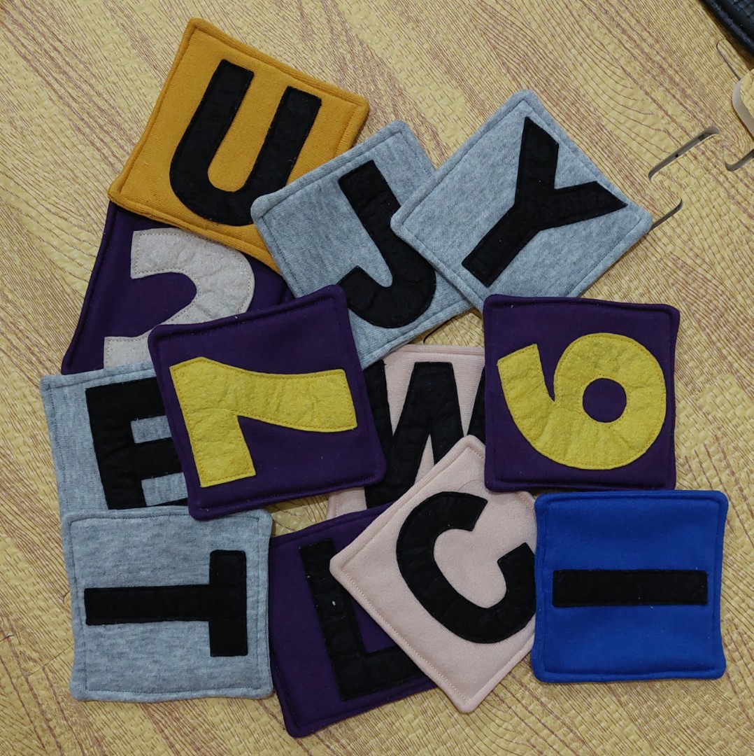 Alphabet and Numbers Cloth Flash Cards, Babies & Kids, Infant Playtime ...