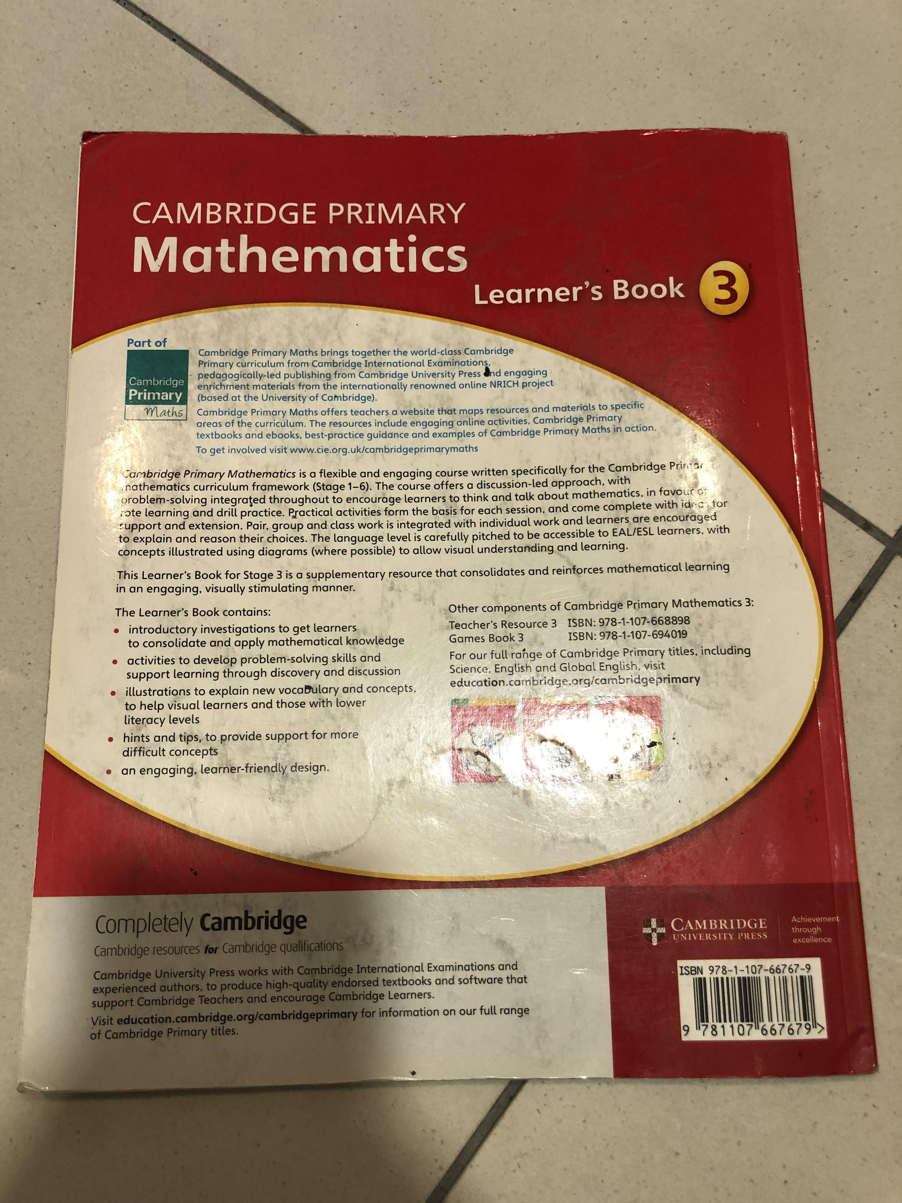 Cambridge Math Learner’s Book 3, Hobbies & Toys, Books & Magazines ...