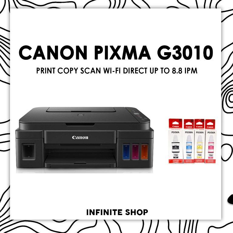 Canon Pixma G3010 Ink Tank Wireless All-In-One for High Volume Printing ...
