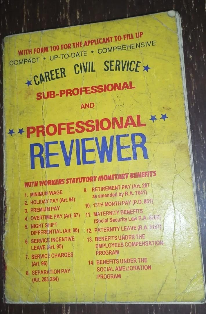 Career Civil Service Professional and Sub-professional Reviewer ...