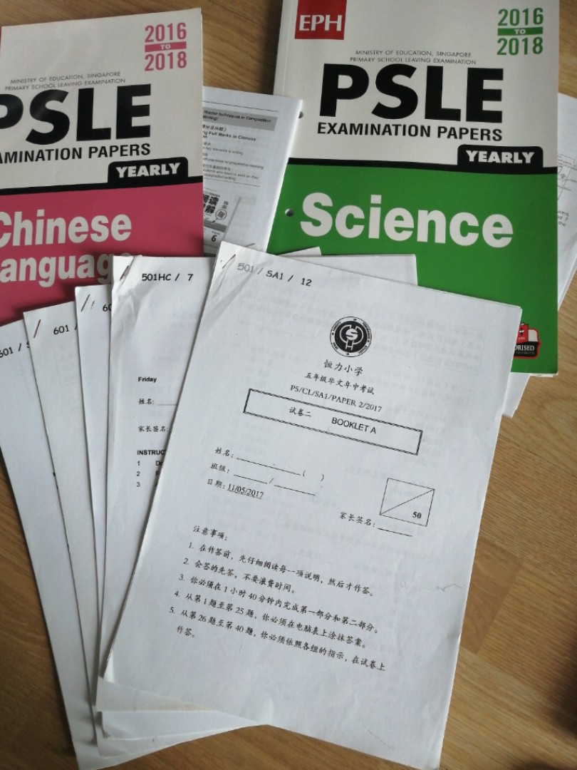Chinese and Science PSLE papers with 5 free chinese exam papers ...