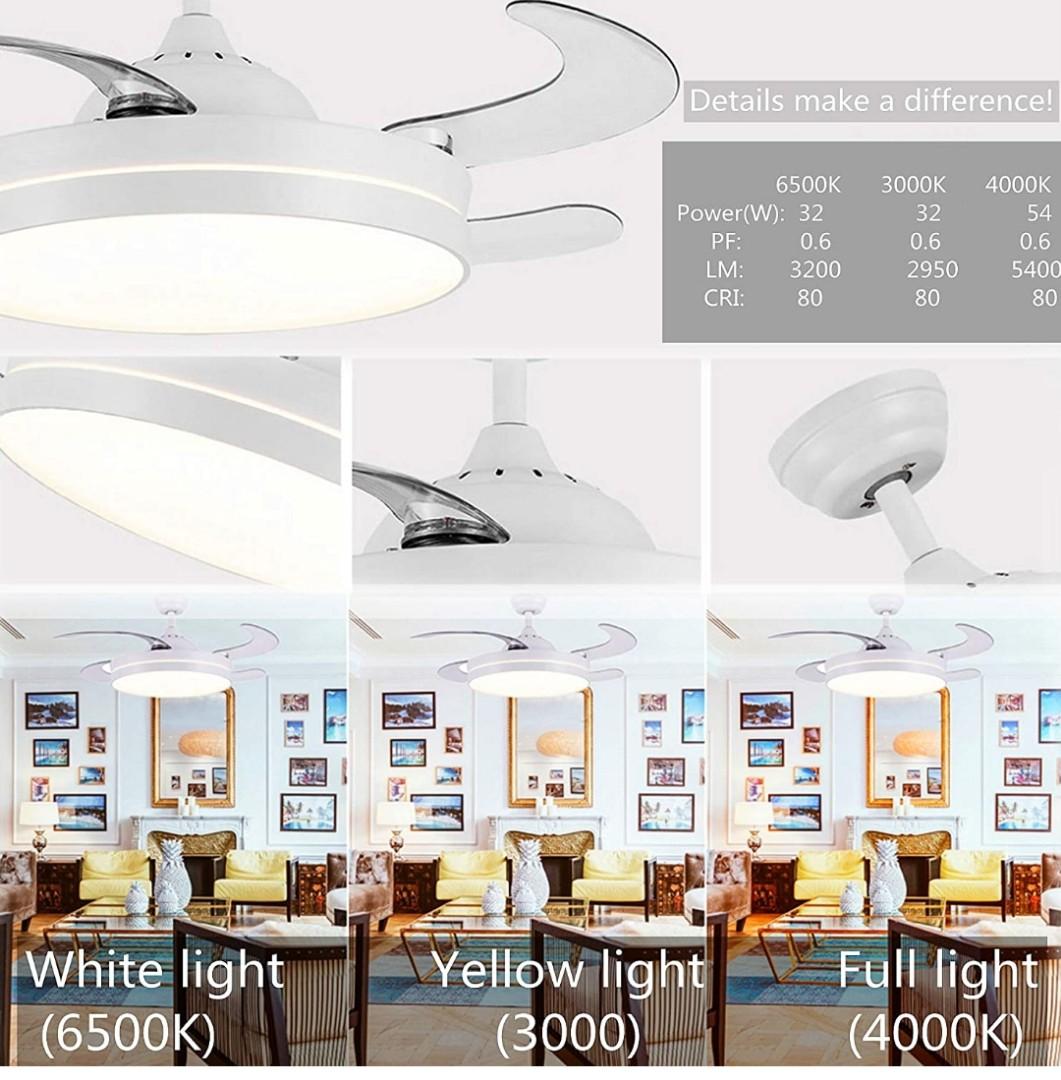 CJOY Ceiling Fan with Light Dimmable Ceiling Fan with Dimmable LED ...