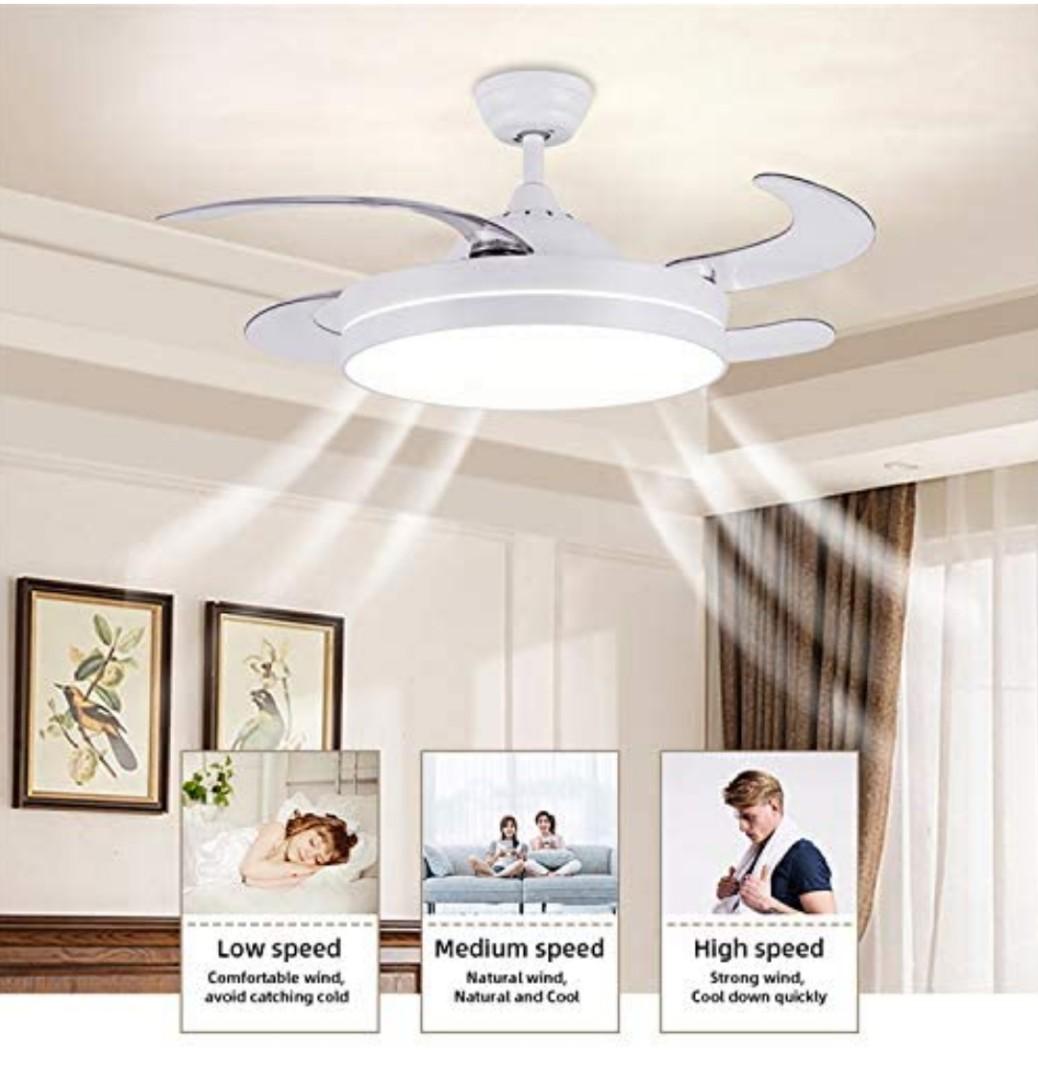 CJOY Ceiling Fan with Light Dimmable Ceiling Fan with Dimmable LED ...