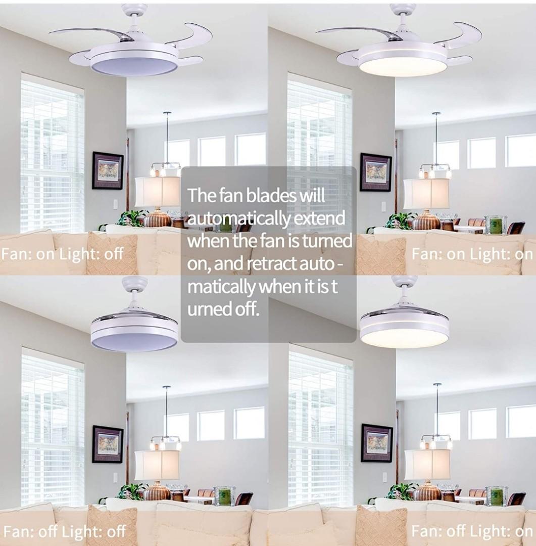 CJOY Ceiling Fan with Light Dimmable Ceiling Fan with Dimmable LED ...