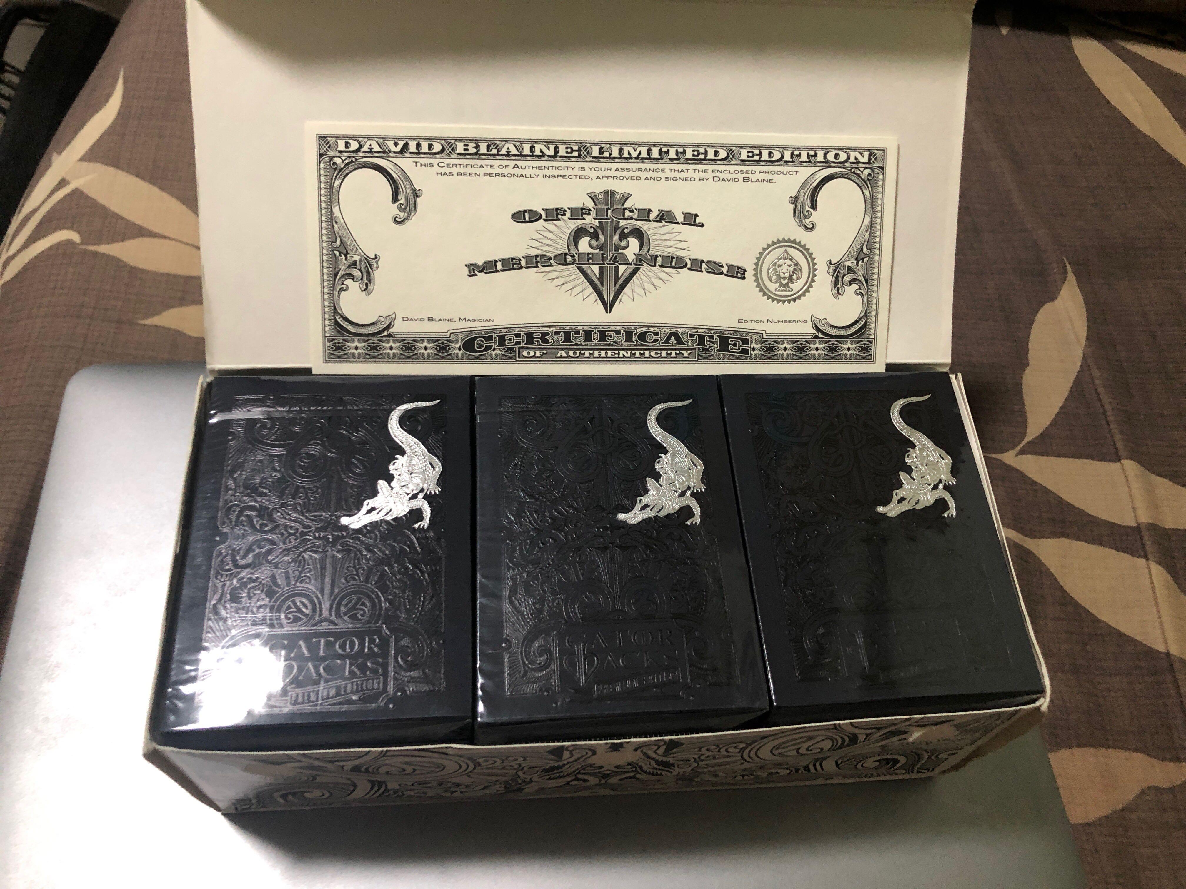 David Blaine Black Gatorbacks Playing Cards, Hobbies & Toys ...