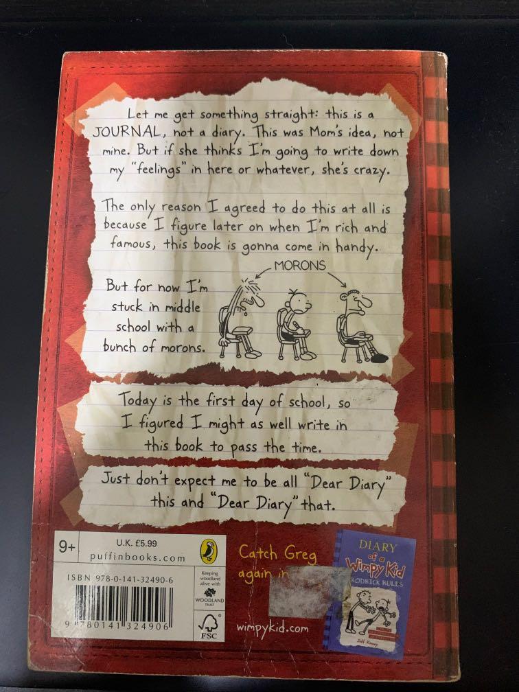 Diary of a Wimpy Kid a novel in cartoons, Hobbies & Toys, Books ...