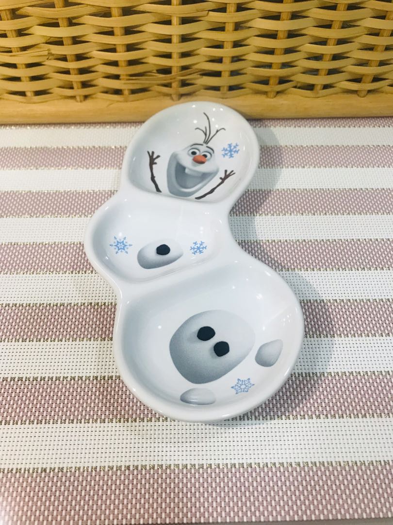 Disney Olaf saucer plate, Furniture & Home Living, Kitchenware ...