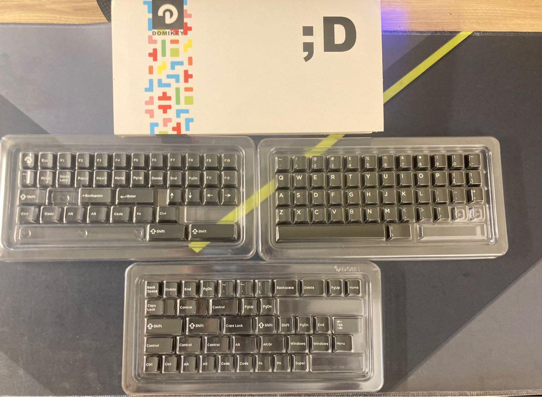 Domikey WoB/ White on Black Double Shot Cherrry Profile Keycaps for ...