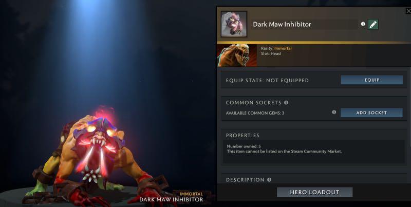 Dota 2 Lifestealer Golden Dark Maw Inhibitor, Video Gaming, Gaming ...