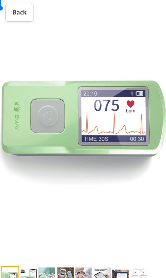 EMAY Wireless EKG Monitor | Records ECG & Heart Rate Anytime Anywhere ...