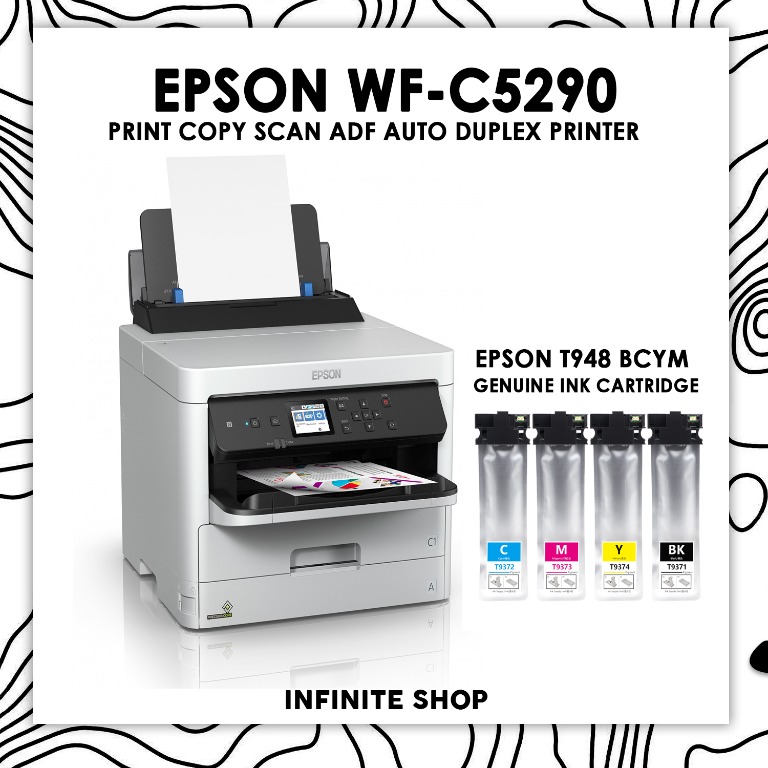 Epson WorkForce Pro WF-C5290 Wi-Fi Duplex Inkjet Printer, Computers & Tech, Printers, Scanners ...