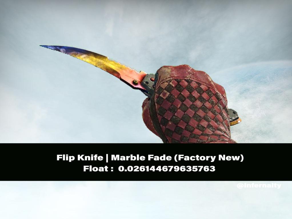 Flip Knife Marble Fade FN CSGO SKINS KNIVES, Video Gaming, Gaming Accessories, In-Game Products ...