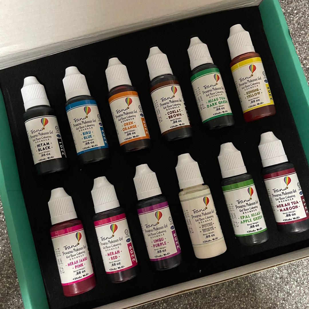 FOOD COLOURING SET (Gel/Oil) (TRANS STANDARD)/ Food coloring set ...