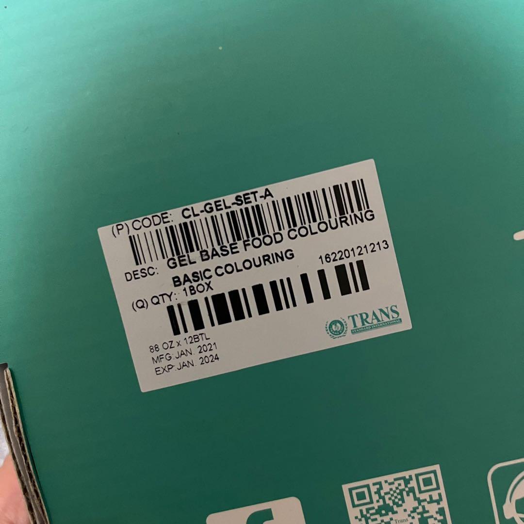 FOOD COLOURING SET (Gel/Oil) (TRANS STANDARD)/ Food coloring set ...