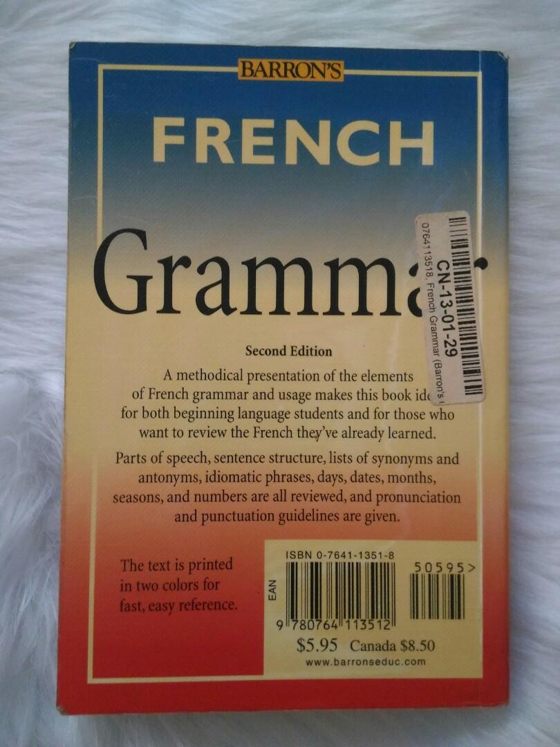 French Grammar, Hobbies & Toys, Books & Magazines, Textbooks on Carousell