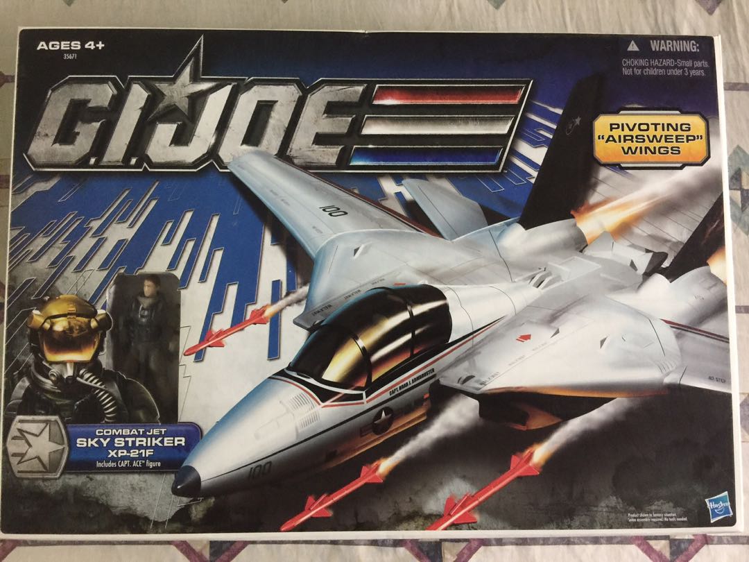 Gi Joe Sky Striker XP-21F combat jet 30th Anniversary with pilot Ace ...