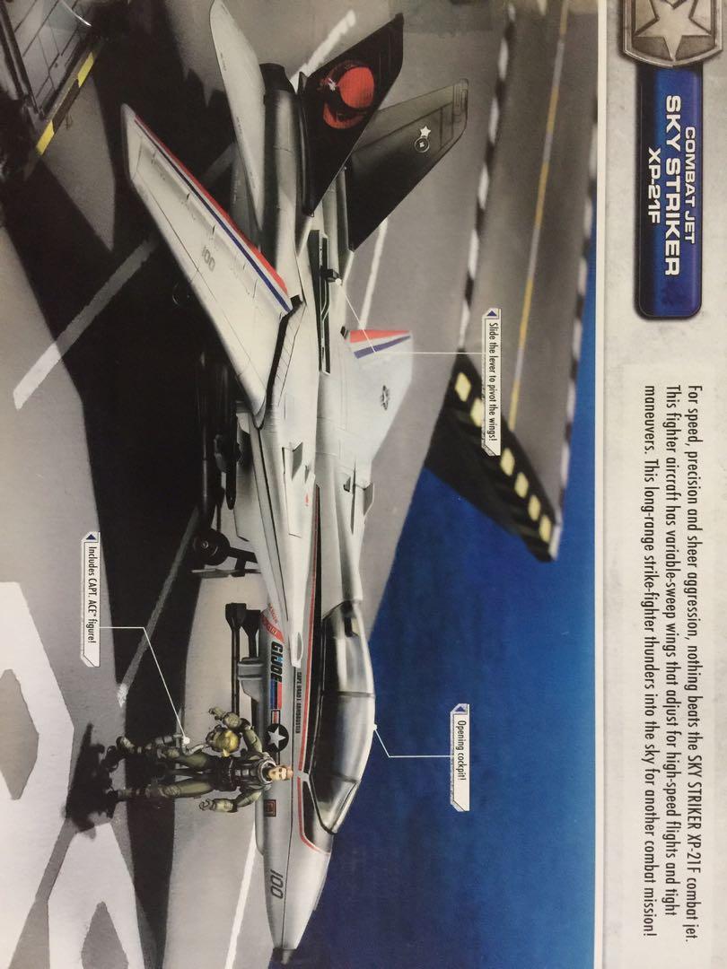 Gi Joe Sky Striker XP-21F combat jet 30th Anniversary with pilot Ace ...