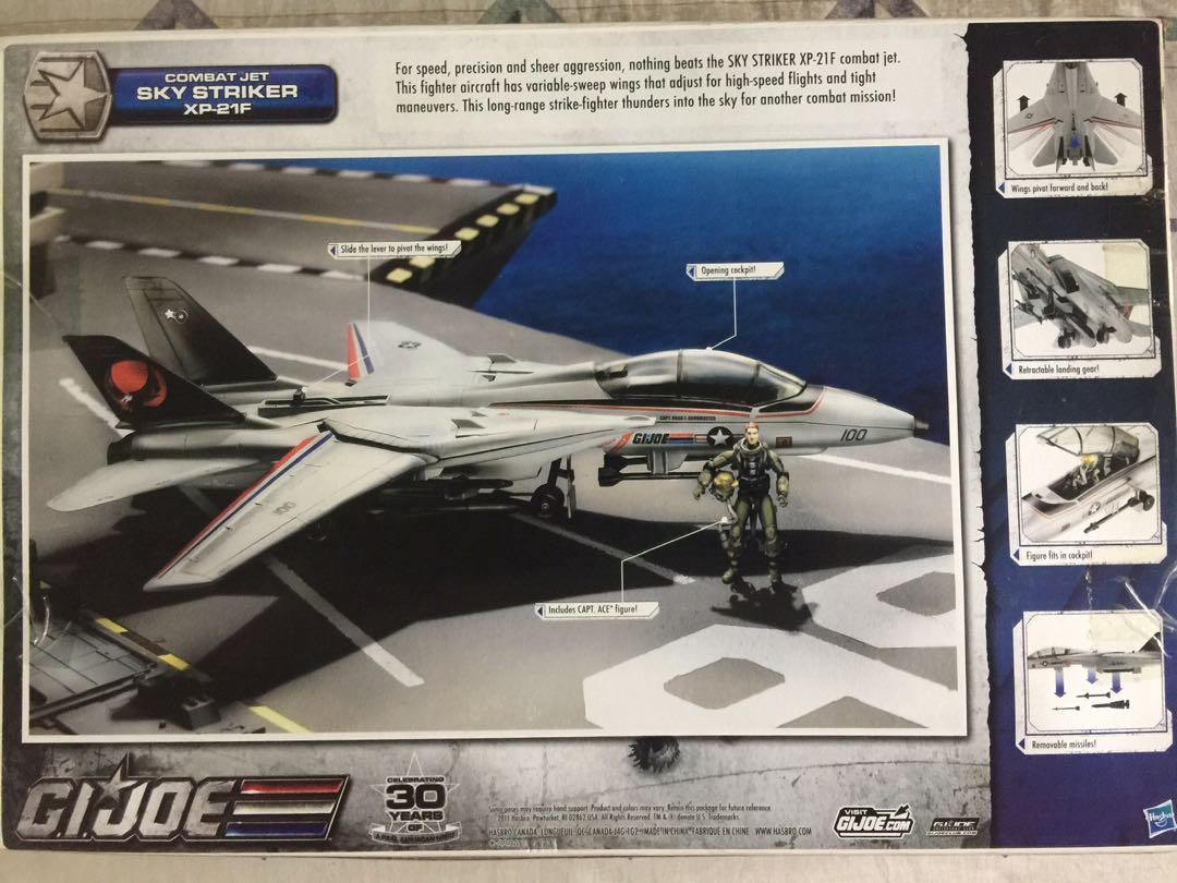 Gi Joe Sky Striker XP-21F combat jet 30th Anniversary with pilot Ace ...