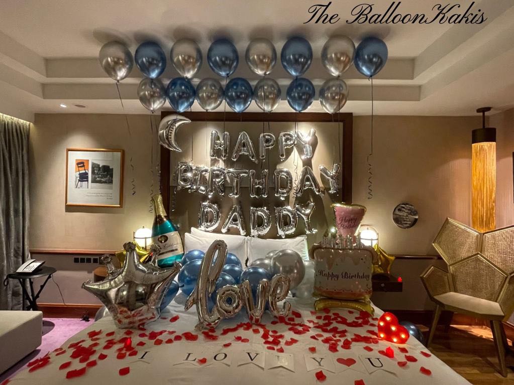 Happy Birthday Decorations setup balloon suprise, Hobbies & Toys ...