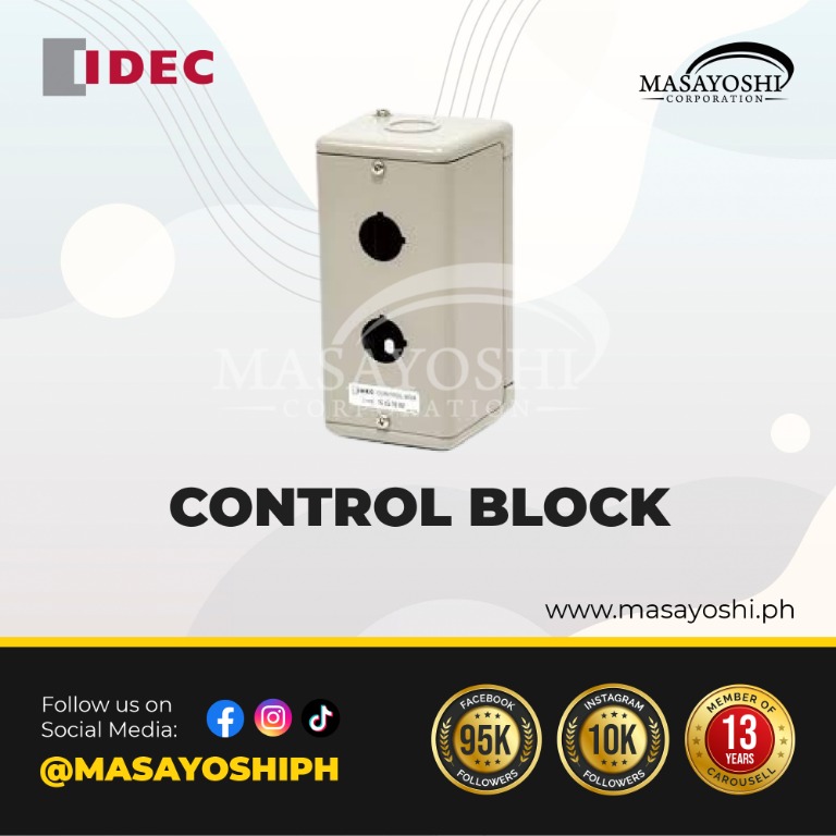 IDEC Control Box, 2-Hole, IP40 | Model# KGNW212Y | Control Panel ...
