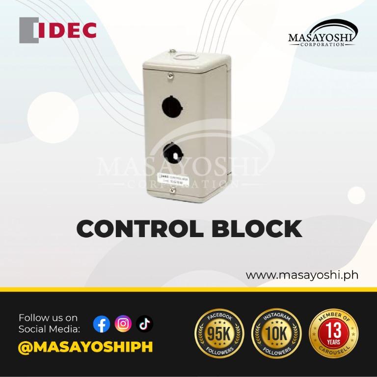 IDEC Control Box, 2-Hole, IP40 | Model# KGNW212Y | Control Panel ...