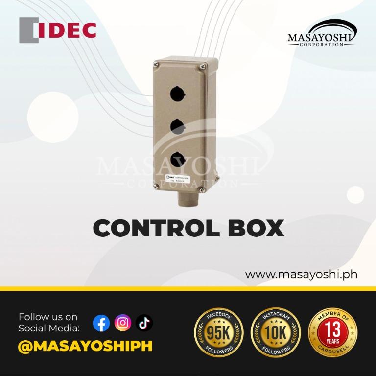 IDEC Control Box, 3-Hole, IP65 | Model# AGAW313Y | Control Panel ...