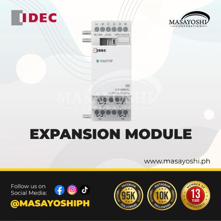 IDEC PLC Expansion Module, 4 Input 4 Output, 100-240VAC/DC | Model ...