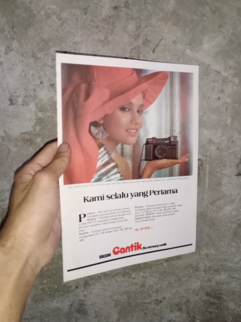 Iklan kamera Jadul Ricoh F-3, Antik, Pajangan di Carousell