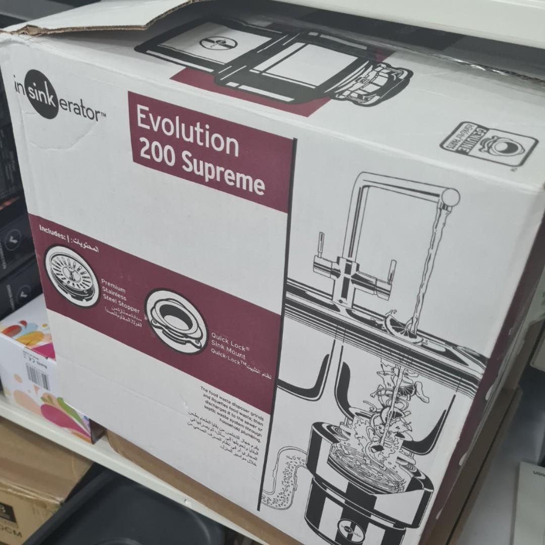 InSinkErator Evolution 200 S Food Waste Disposal Unit, Red, 33 x 23.4 x ...