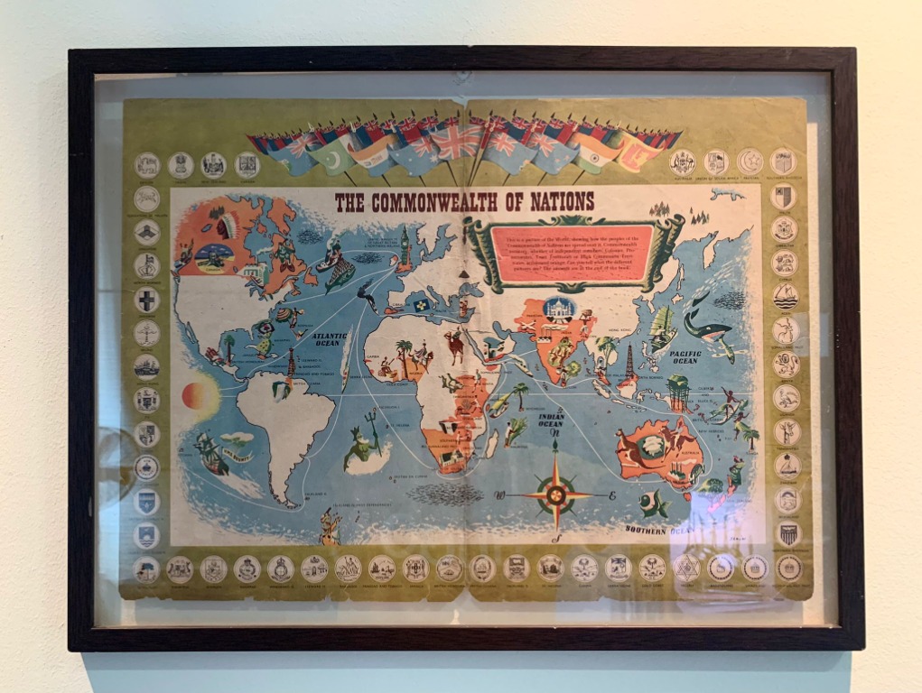 Vintage Map showing Commonwealth Nations under British Colonial ...