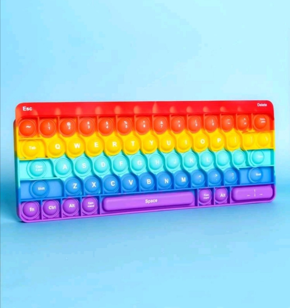 Keyboard Bubble Pop Fidget Toy, Hobbies & Toys, Toys & Games on Carousell