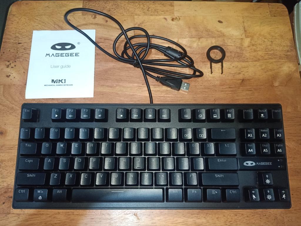 MageGee MK1 TKL Mechanical Gaming Keyboard Blue Switch Small Compact 87 ...
