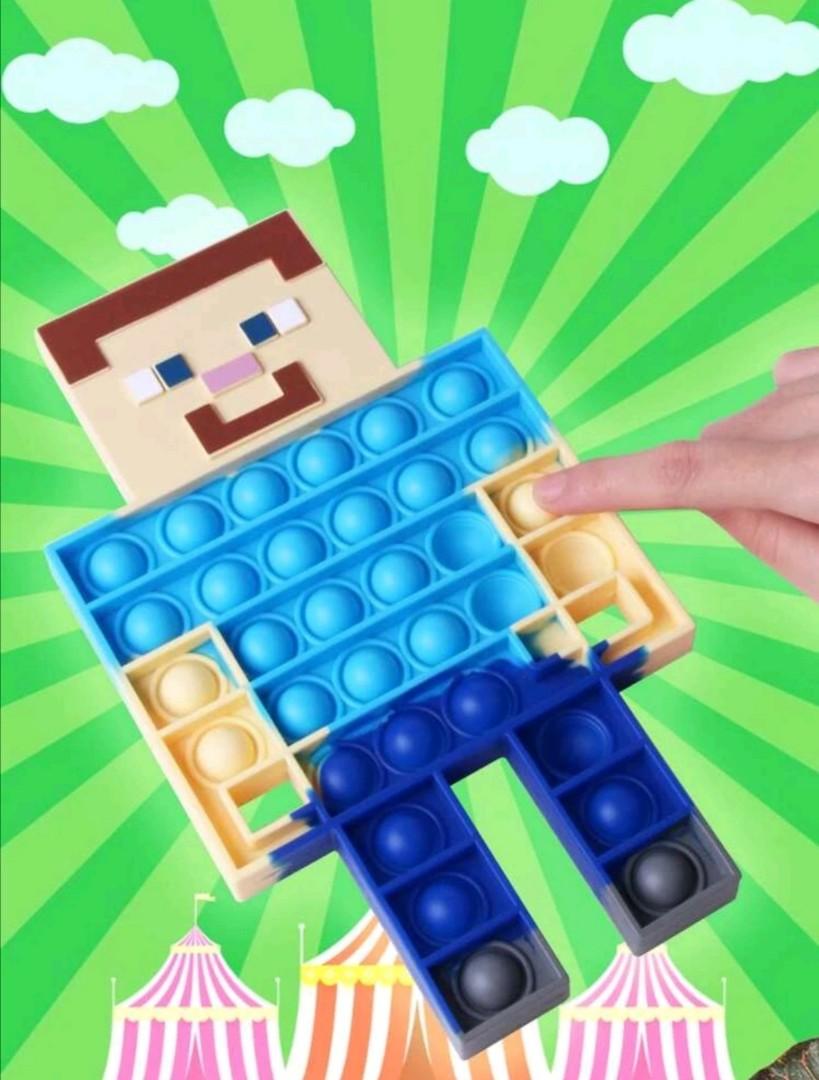 Minecraft Steve Bubble Pop Fidget Toy, Hobbies & Toys, Toys & Games on ...