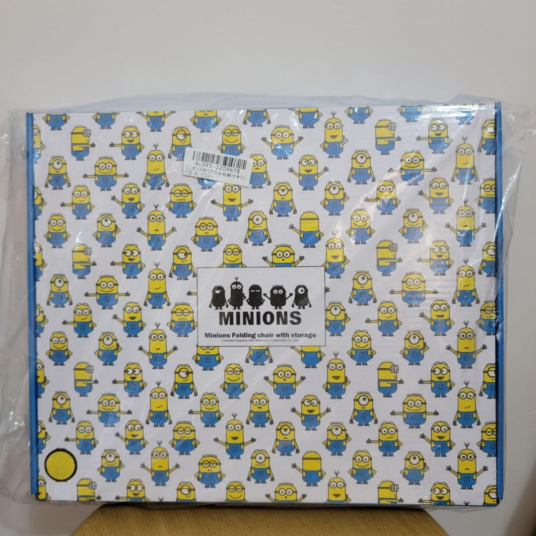 Minions Folding Chair with storage 迷你兵折疊椅子, 傢俬＆家居, 傢俬, 椅子 - Carousell