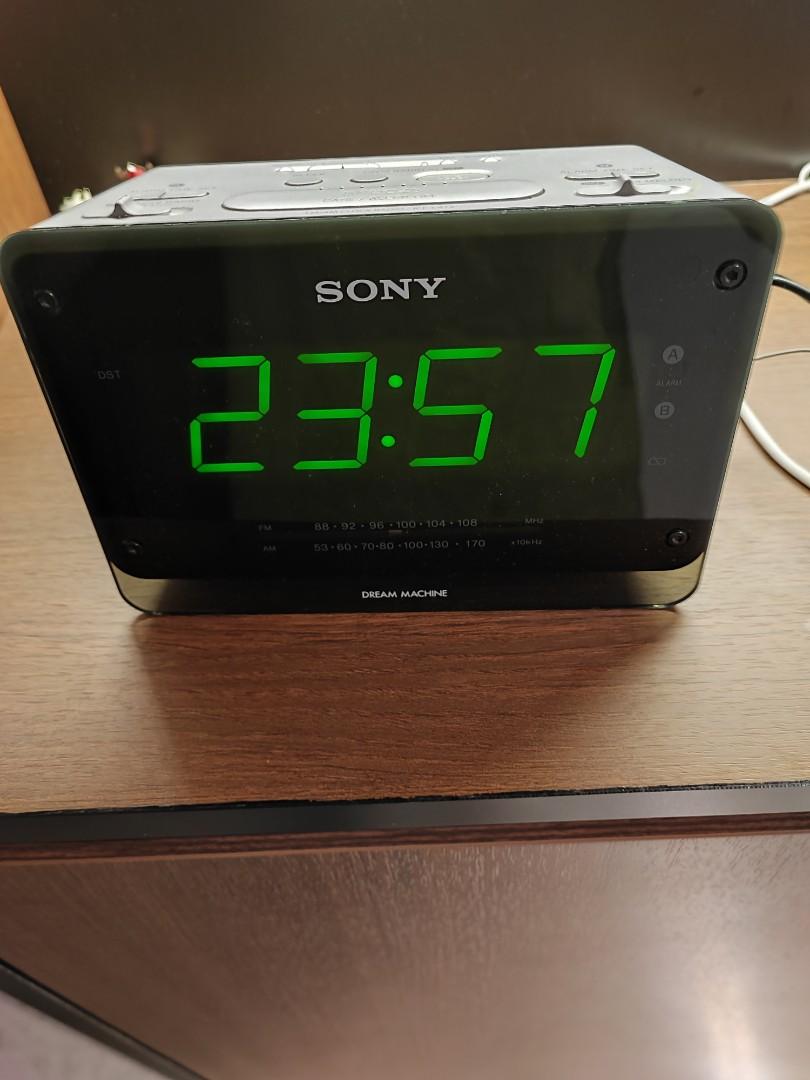 Old School Sony Digital Clock with FM Radio, Furniture & Home Living ...