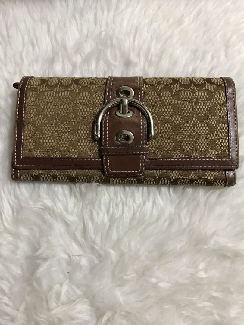 original coach bi fold long wallet, Women's Fashion, Bags & Wallets ...