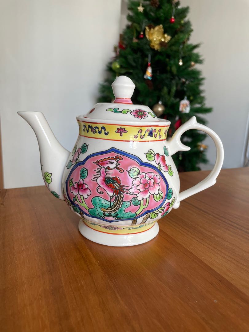 Peranakan teapot, Furniture & Home Living, Kitchenware & Tableware ...