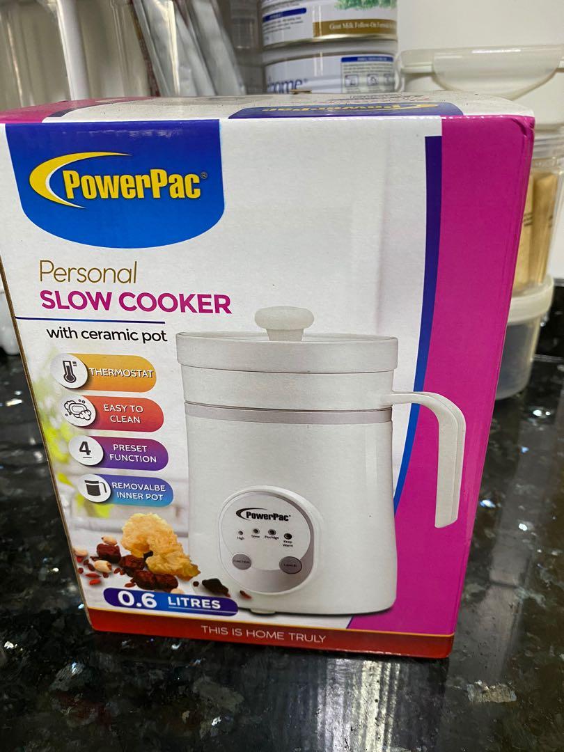 PL Powerpac Mini slow cooker 0.6L, TV & Home Appliances, Kitchen ...